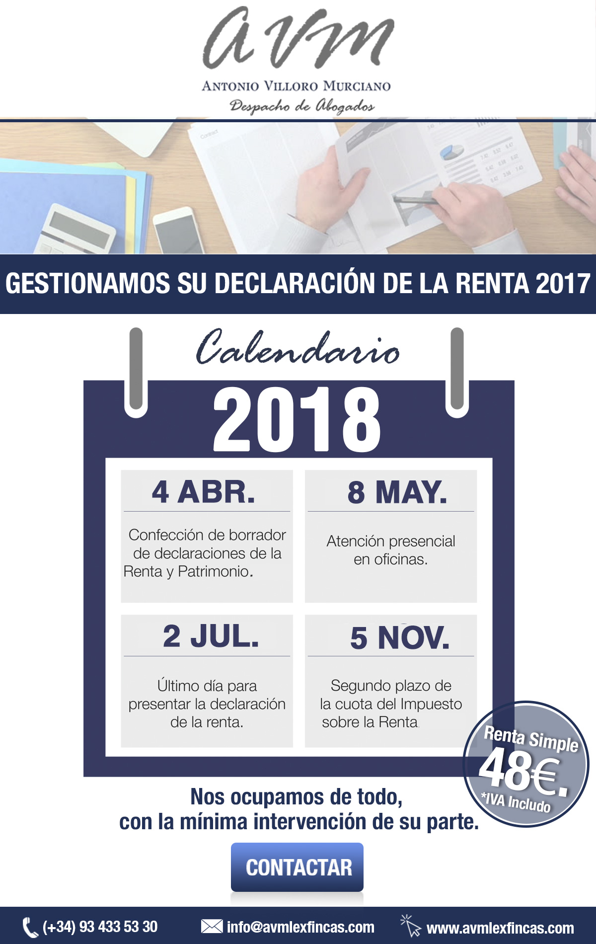 Gestionamos Su Declaración De Renta 2017 Avm Lexfincas